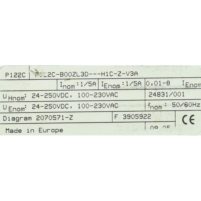 MiCON P122C-B00ZL3D---H1C-Z-V3A Controller Relay
