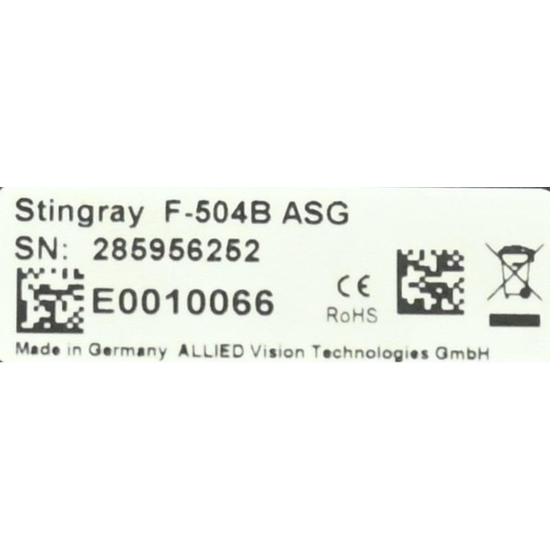 Stingray F-504B ASG E0010066 Vision System Camera