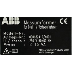 ABB 000182419/Y001 Magnetic Flowmeter Signal Converter