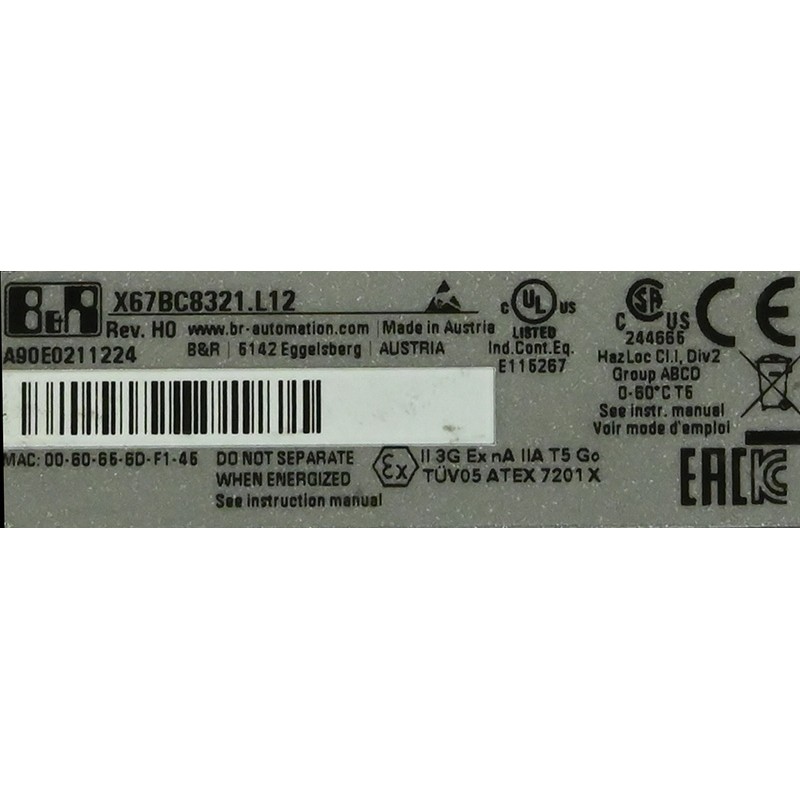 B&R X67BC8321.L12 Bus Controller