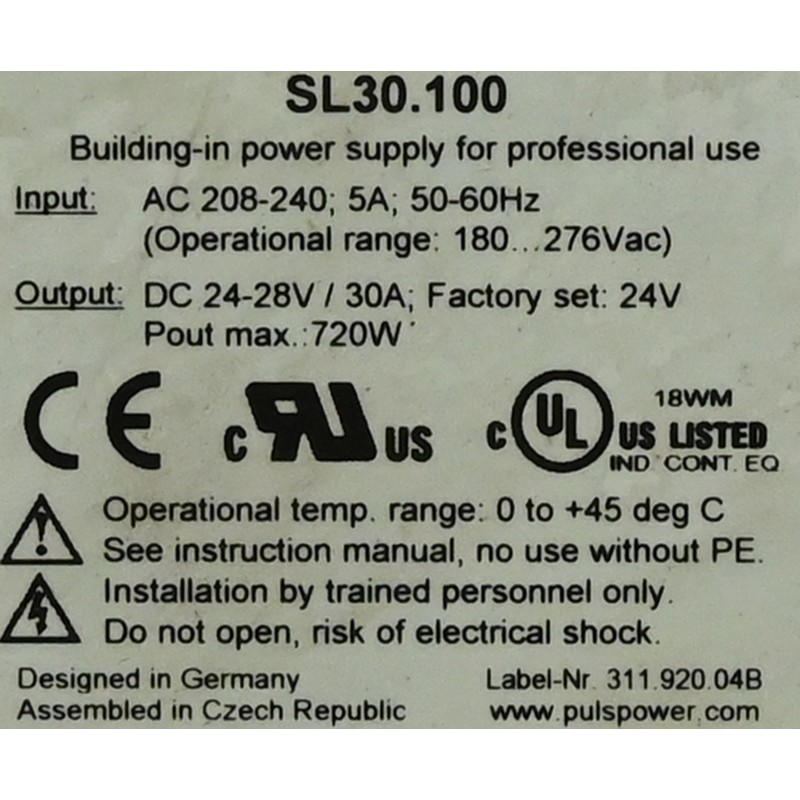 PULS SL30.100 Power Supply