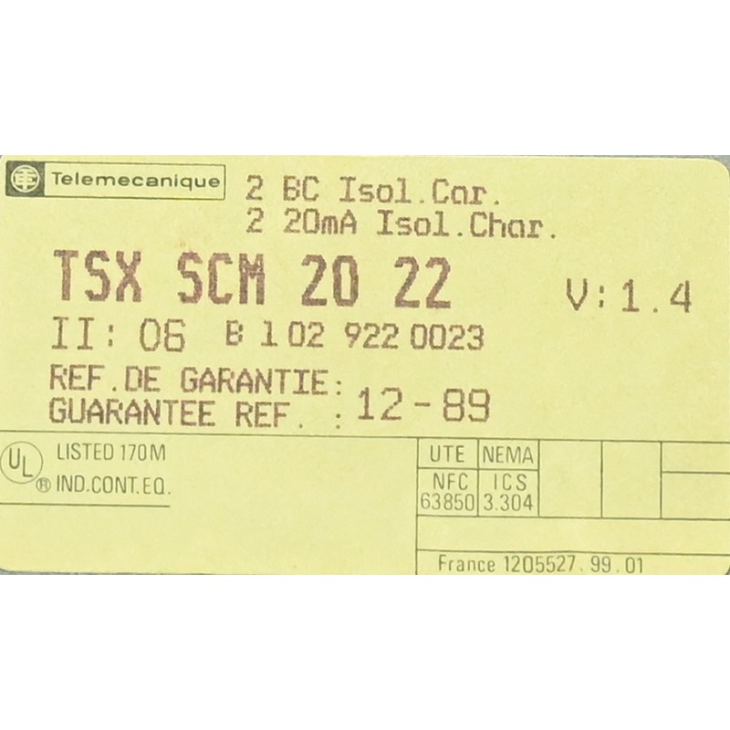 Telemecanique TSX SCM 20 22 Interface Module