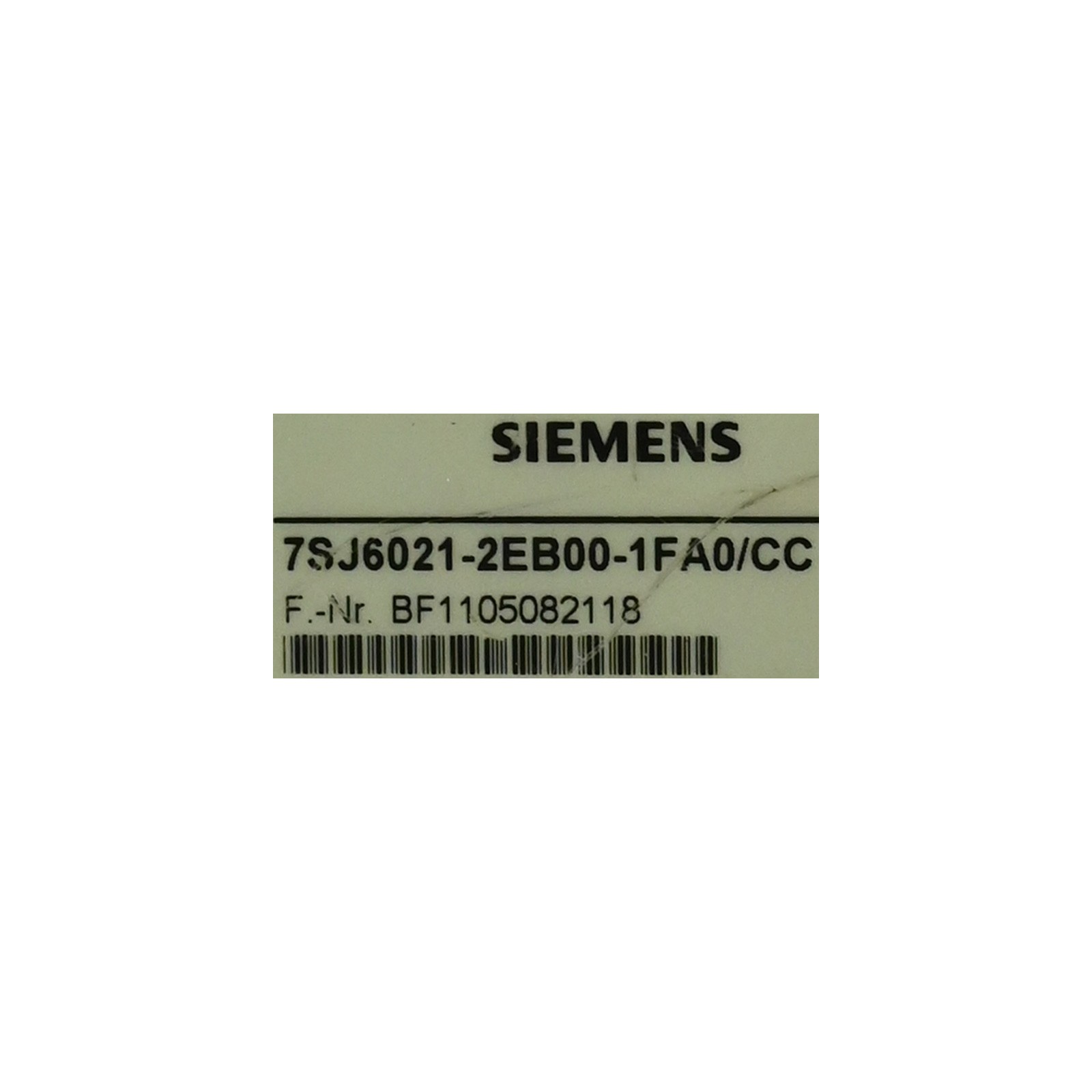 Siemens 7SJ6021-2EB00-1FA0/CC 7SJ6 021-2EB00-1FA0/CC Overcurrent ...