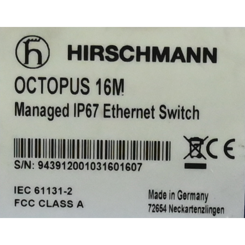 Hirschmann Octopus 16M Managed IP67 Ethernet Switch