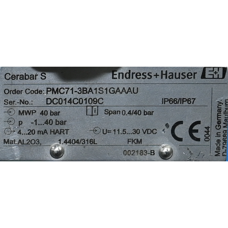 Endress Hauser PMC71-3BA1S1GAAAU Cerabar