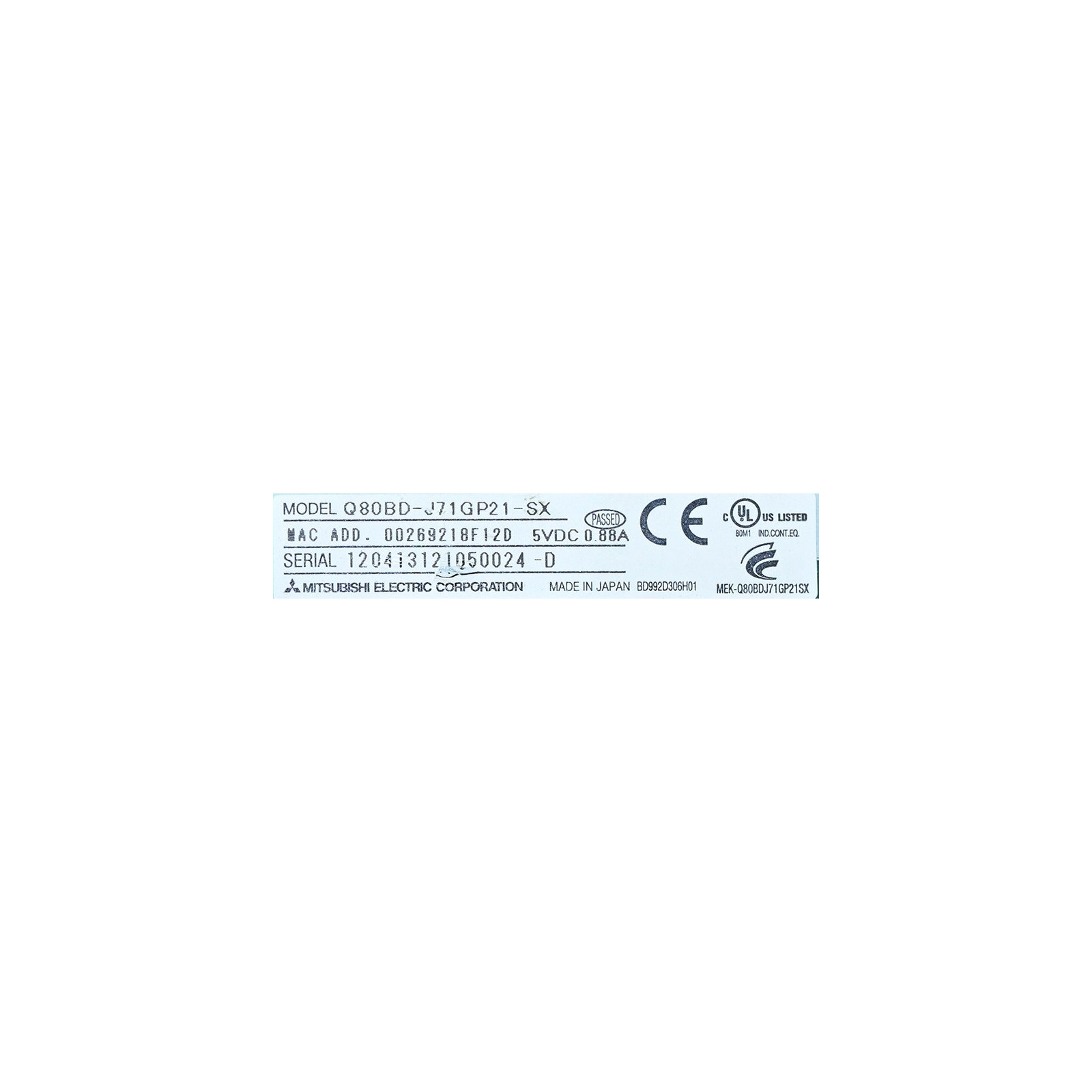 Mitsubishi Q80BD-J71GP21-SX Interface board