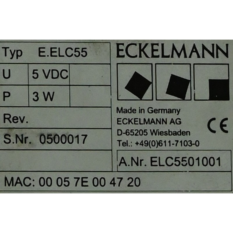 Eckelmann E.ELC55 ELC5501001 Controller