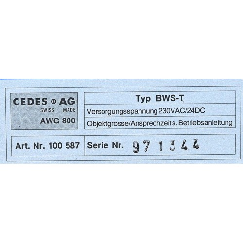 Cedes BWS-T 100 587 Controller
