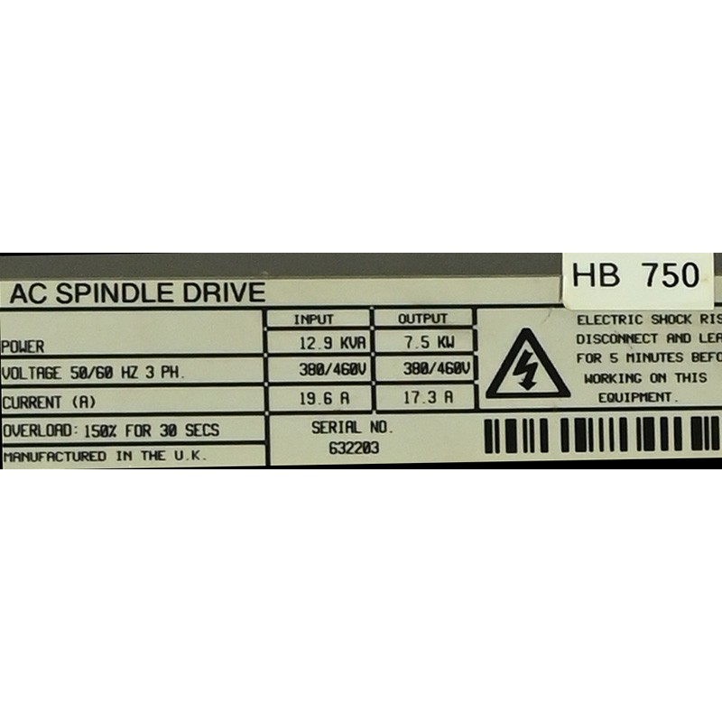 Control Techniques SpindAx HB 750 AC Spindle Drive 7.5kW
