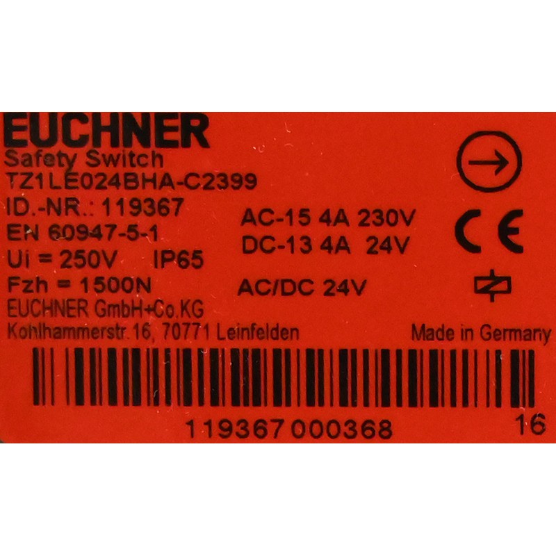 Euchner TZ1LE024BHA-C2399 119367 Safety Switch