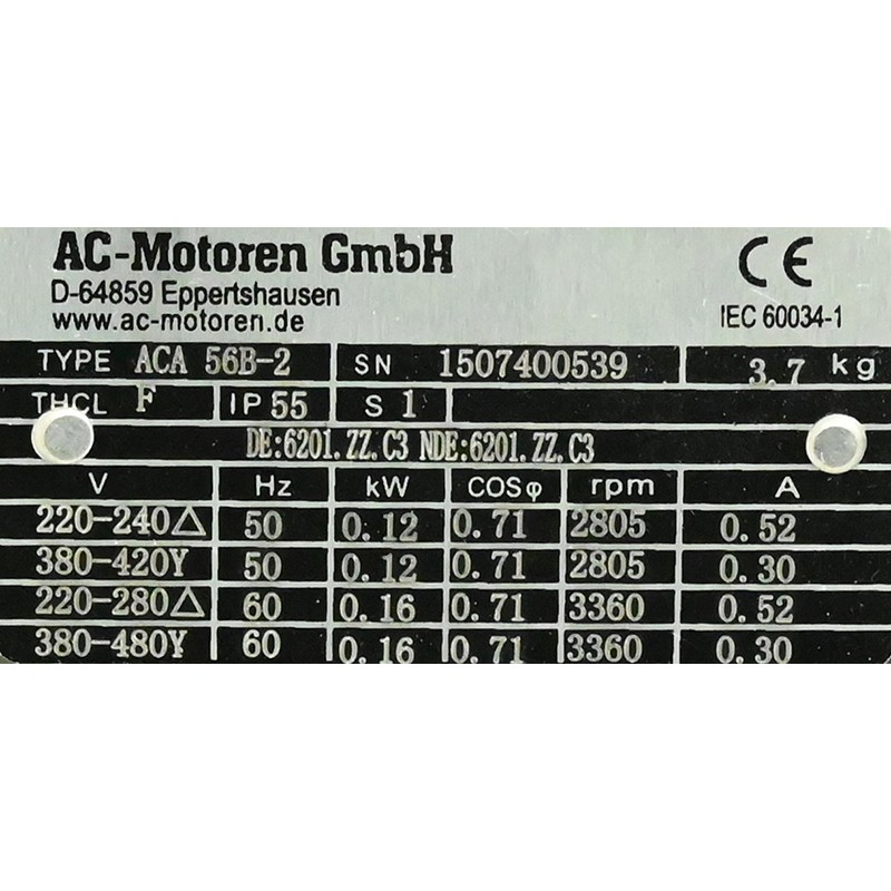 AC-Motoren ACA 56B-2 0.16kW Motor