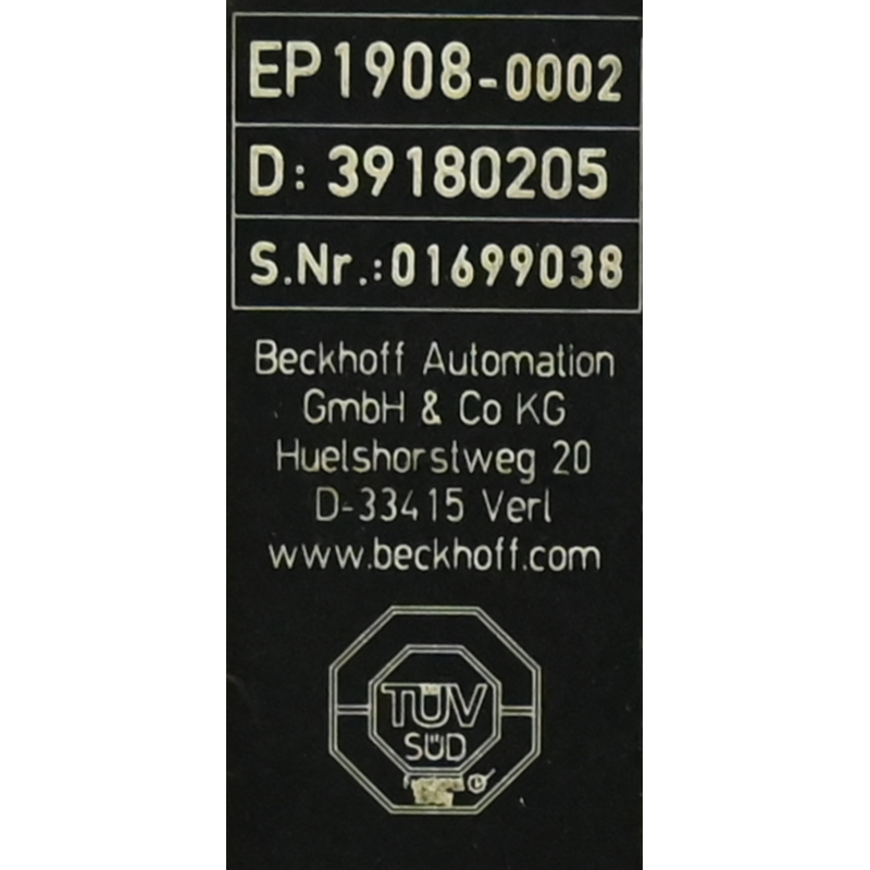 Beckhoff EP1908-0002 EtherCAT Box 8-channel Digital Input