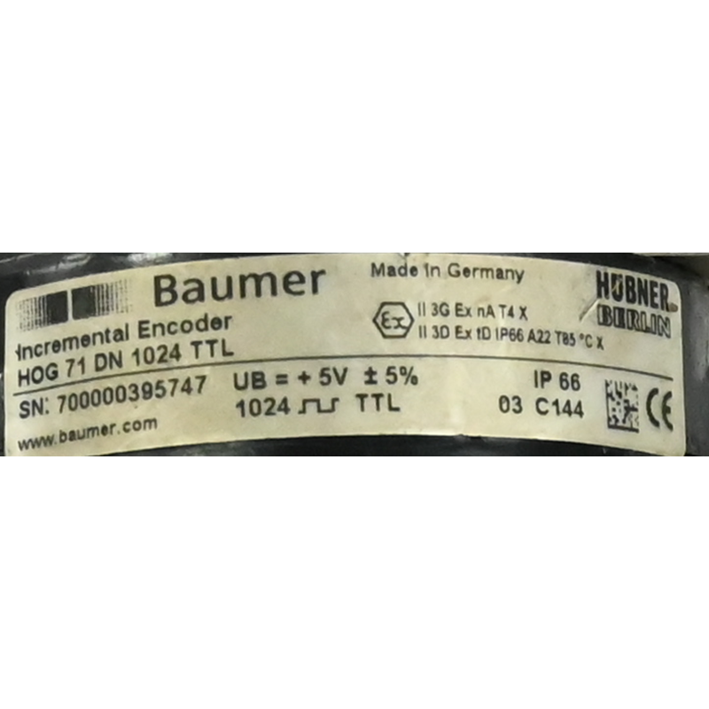 Baumer HOG 71 DN 1024 TTL Incremental Encoder