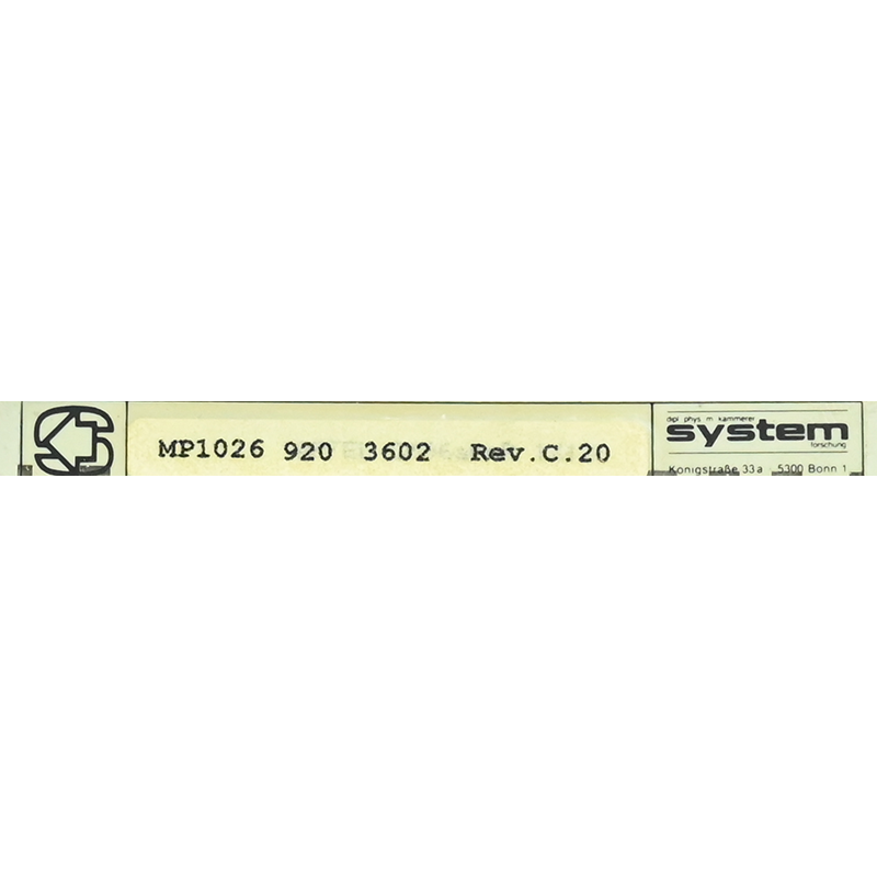 Sysfo MP1026 920 3602 Board