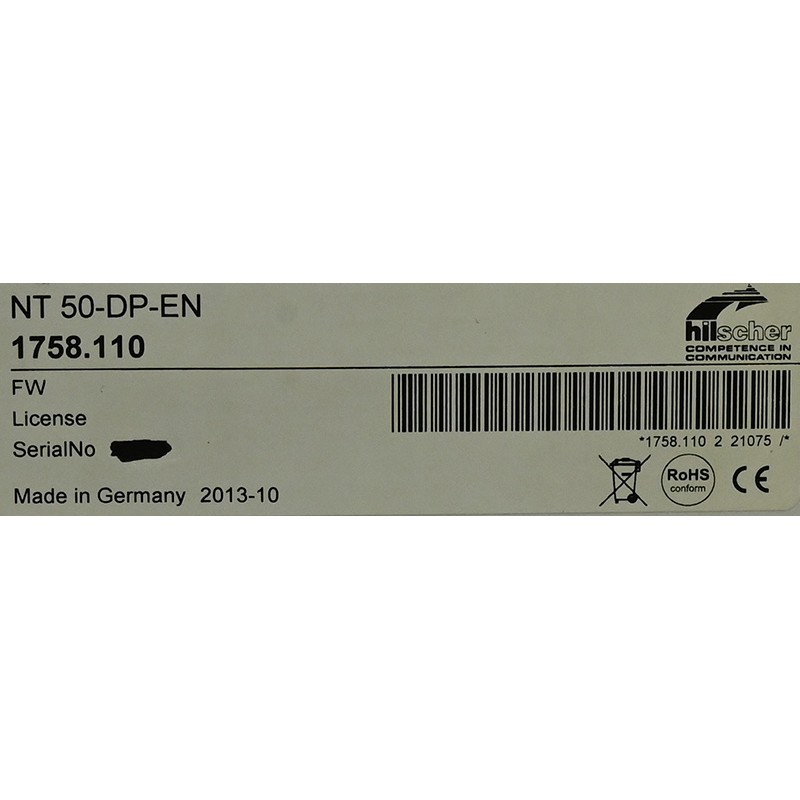 Hilscher NT 50-DP-EN 1758.110 Gateway Profibus New