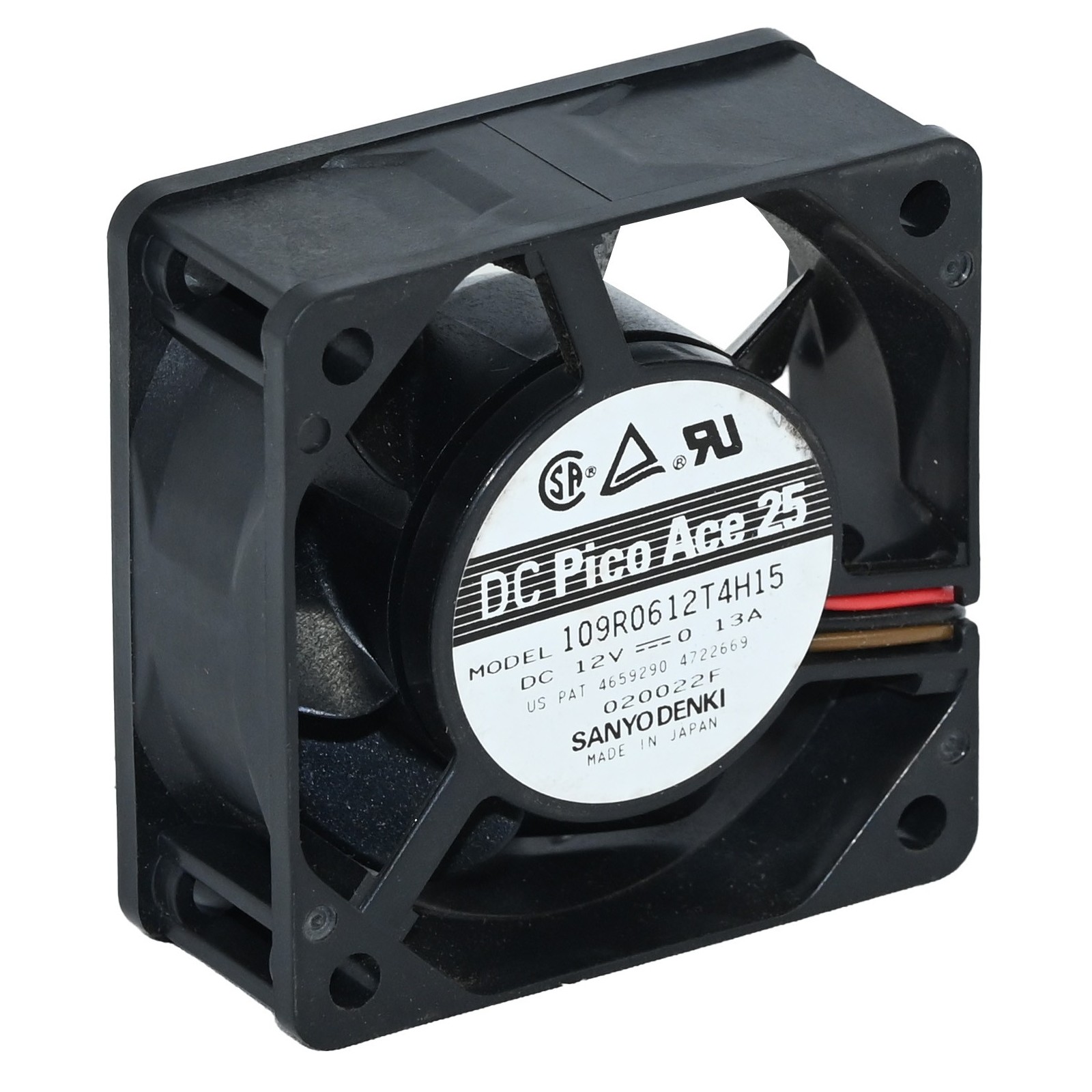 Sanyo Denki 109R0612T4H15 DC Pico Ace 25 Fan
