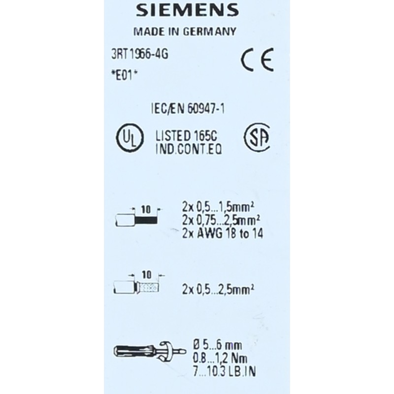 Siemens 3RT1966-4G Terminal Block