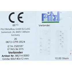 Pitzl ETA-15/0187 88214.0000 Main-Secondary Beam Connector New