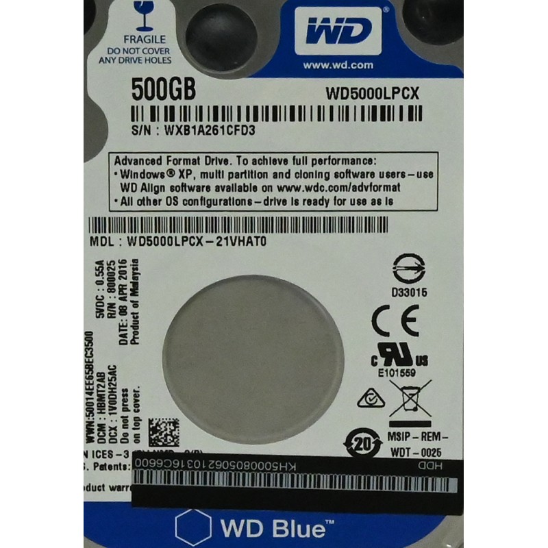 WD WD5000LPCX 500GB Nieuw