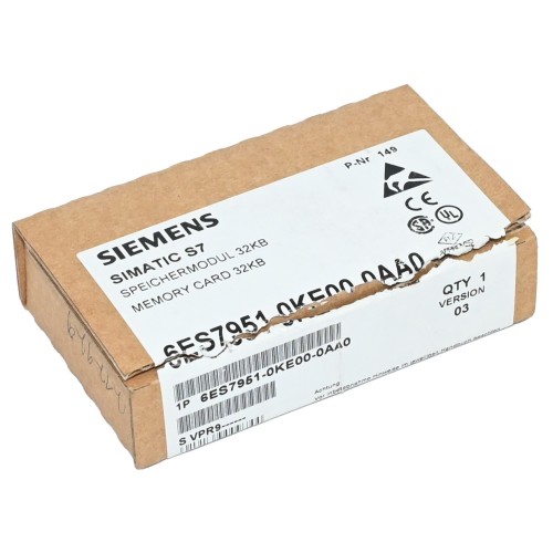 Siemens 6ES7951-0KE00-0AA0 Simatic S7 6ES7 951-0KE00-0AA0 Memory Card ...