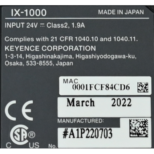 Keyence IX-1000 Laser Sensor Amplifier