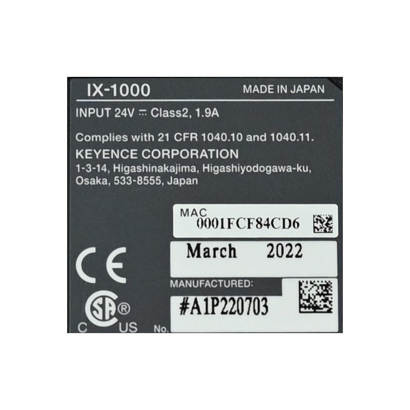 Keyence IX-1000 Laser Sensor Amplifier