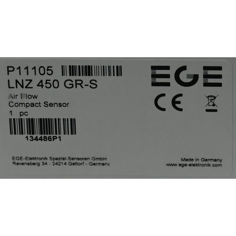 EGE-Elektronik P11105 LNZ 450 GR-S Air Flow Compact Sensor New
