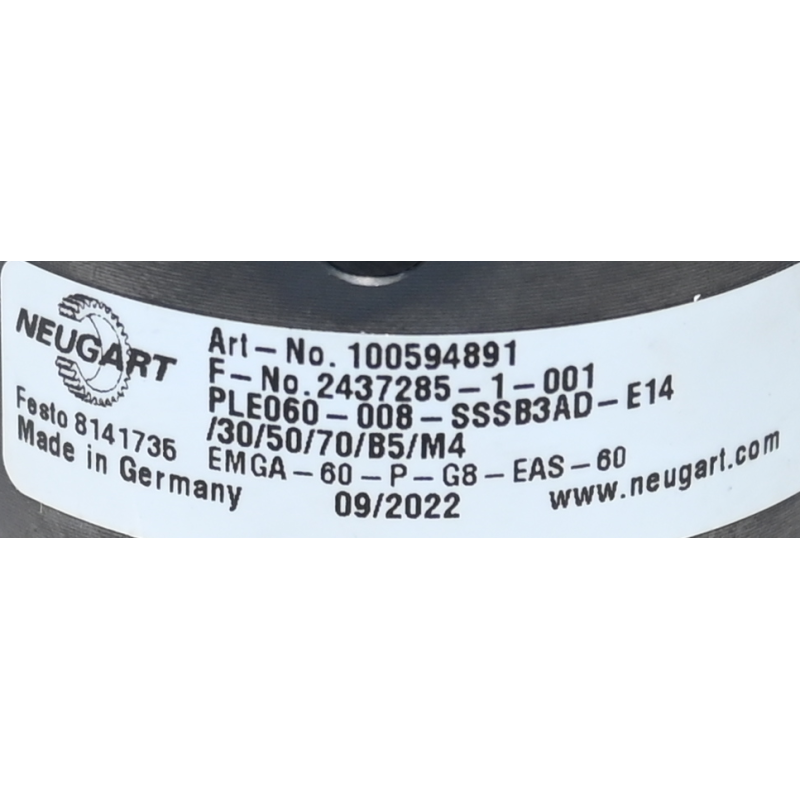 Neugart PLE060-008-SSSB3AD-E14 100594891 Planetary Gearbox