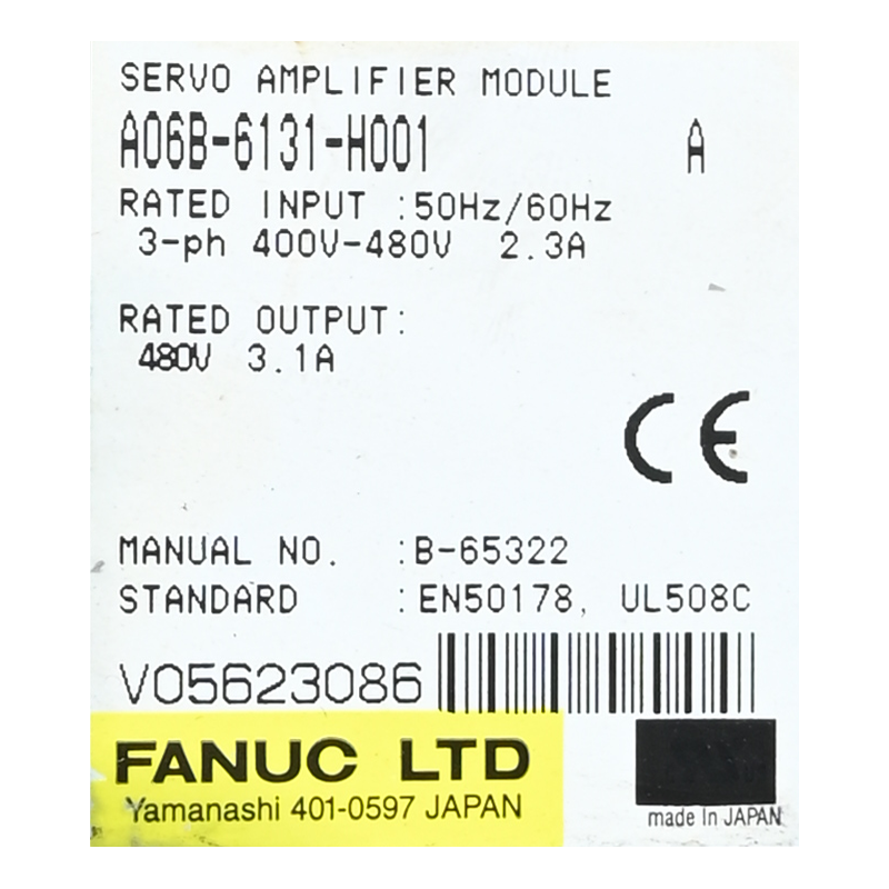 Fanuc A06B-6131-H001 Servo Amplifier Module