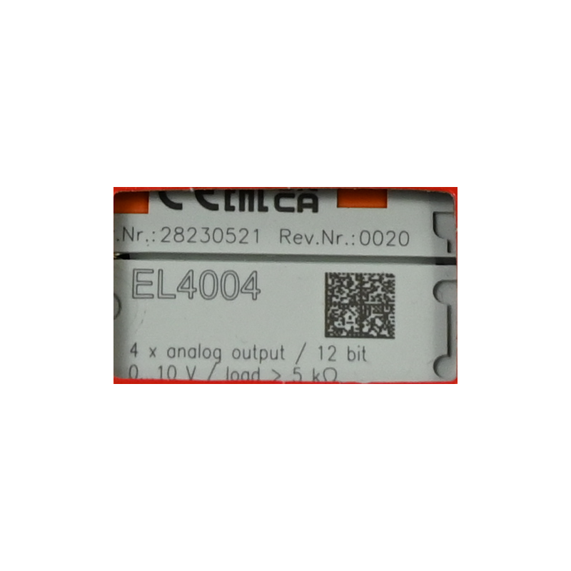 Beckhoff EL4004 EtherCAT Terminal 4-channel analog output Nouveau