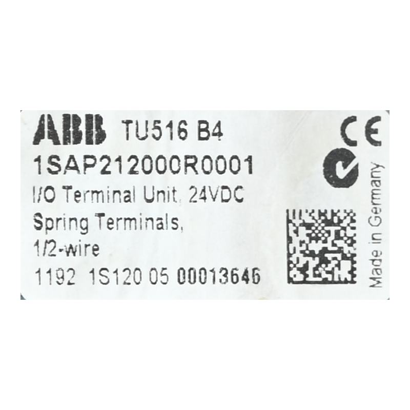 ABB 1SAP212000R0001 TU516 Terminal Base I/O Terminal Unit 24V DC