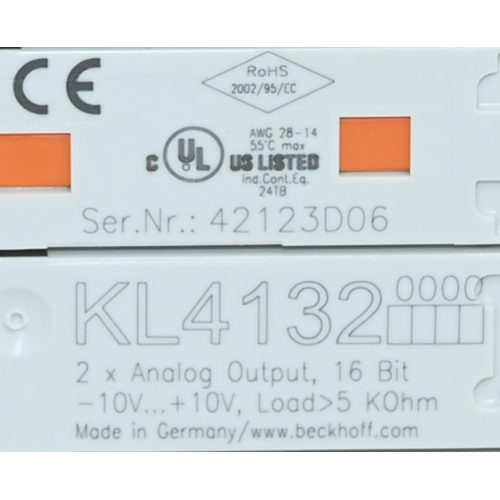 Beckhoff KL4132 KL4132-0000 Bus Terminal 2-Channel Analog Output