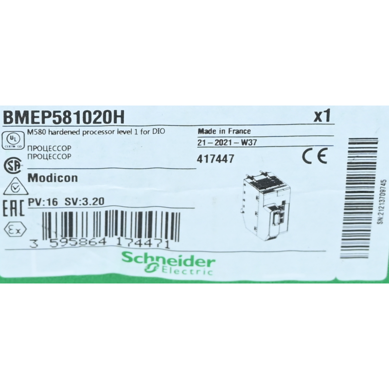 Schneider BMEP581020H Modicon 417447 M580 Hardened Processor Neu