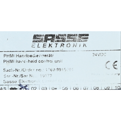 Sasse 9915001 1360 Handheld Control Unit