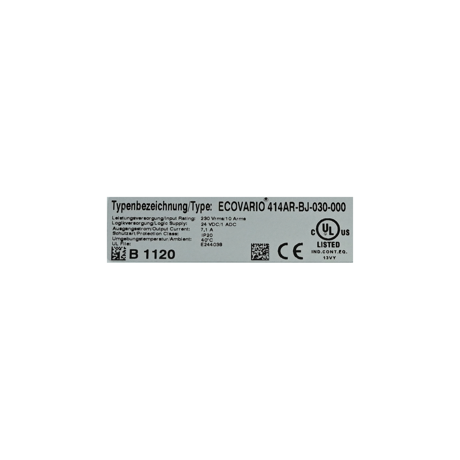 Jenaer ECOVARIO 414AR-BJ-030-000 Servo Drive